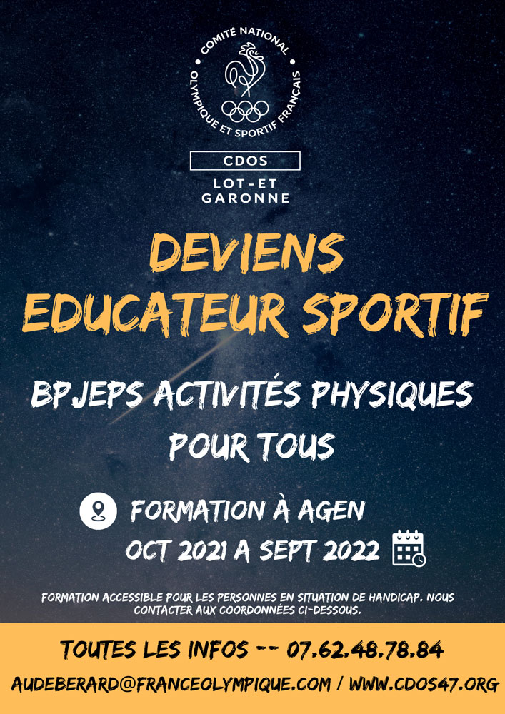 BPJEPS Activités Physiques pour Tous - Formations du CDOS 47